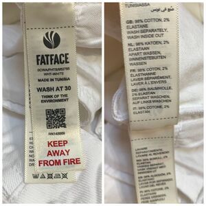 Fat Face | Shorts | Fat Face Womens Solid White Cotton Denim Jean ...